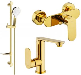 Mexen Milo DF05 sprchový set, zlatý - 713054DF05-50