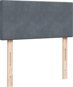 Box spring postel s matrací tmavě šedá 100x200 cm samet 3287657