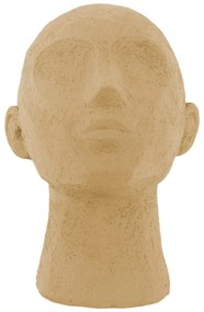 Pískově hnědá dekorativní soška PT LIVING Face Art, výška 22,8 cm