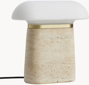 Stolní lampa z travertinu Nova