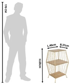 Designový stojan na noviny, květiny a dekorace – 40x37x69 cm