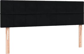Box spring postel s matrací černá 160x210 cm samet 3316217