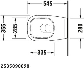 Duravit 45351900A1 - Závěsné WC s prkénkem D-CODE keramika/lesklá bílá