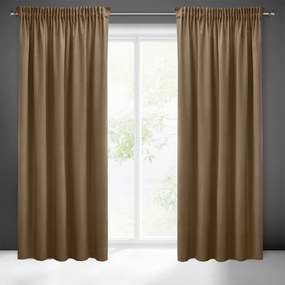 Eurofirany Záclona 140x270 Sibel hnědý velur připravená na pásku Pierre Cardin