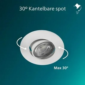 Philips Cilantro Step bílá, 3 ks / LED bodové svítidlo / 500lm / 2700K