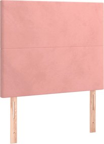 Box spring postel s matrací růžová 120 x 200 cm samet 3137718