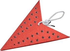 Červená závěsná vánoční papírová hvězda L - 60*12*60 cm