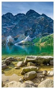 DIMEX | Vliesová fototapeta na zeď Tatry MS-2-0076  | 150 x 250 cm | modrá, béžová, zelená