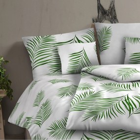 Bavlněné povlečení renforcé TROPICAL bílé - 1x 240/220, 2x 70/90cm