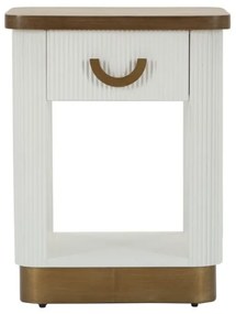 Designový noční stolek Tahigwa 48 cm bílý