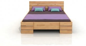 Buková postel s úložným prostorem - Sandemo   ,  120x200 cm