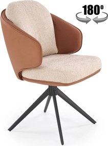 Otočné jídelní křeslo K554 hnědé/béžové