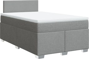 Box spring postel s matrací světle šedá 120 x 200 cm textil 3285848