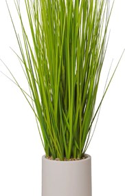 Umělá tráva v krémovém květináči PASTO, výška 120 cm, zelená