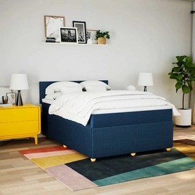 Box spring postel s matrací modrá 160x200 cm textil 3289806