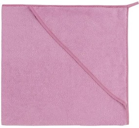 Bellatex Osuška pro miminka s kapuckou růžová, 80 x 80 cm