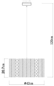 Globo 15450H - Lustr na lanku ABINY 1xE27/60W/230V zlatá/černá