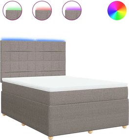 Box spring postel s matrací taupe 160x200 cm textil 3294411