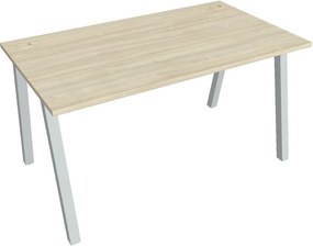 Kancelářský pracovní stůl Hobis USA 1400, bílá RAL 9016, deskaakát