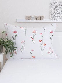 MK Lůžkoviny Mušelínový povlak na polštář 70 x 90 cm - Vlčí máky bílé