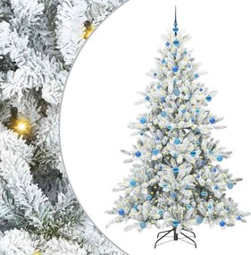 Umělý Skládací Vánoční Strom s stojanem Bílá 210 cm PVC a ocel 3397738