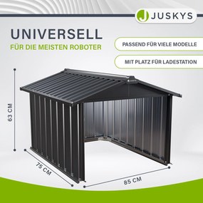 Juskys Přístřešek pro robotickou sekačku se sedlovou střechou