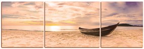 Obraz na plátně - Člun na pláži - panoráma 551FC (90x30 cm)