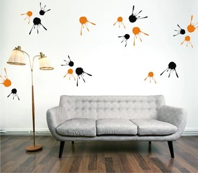 WALLVINIL Samolepky na zeď - Paintball Barva: Oranžová světlá, Velikost: 18 kusů