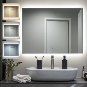 Brilagi - LED Koup. zrcadlo LUCE LED/28W/230V 60x80 cm IP44 CRI 90 stmív. + CCT