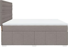 Box spring postel s matrací taupe 180x200 cm textil 3294065