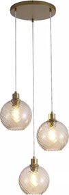 Searchlight 44520-3CP Trojitý závěsný lustr RADIANCE CHAMPAGNE optické sklo