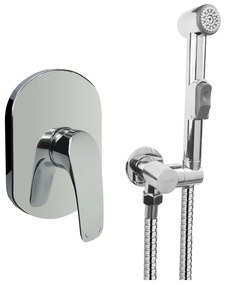 Mereo Mereo, Podomítková baterie s bidetovou sprchou, Eve, Mbox, hranatý kryt, chrom, CBV60105BS