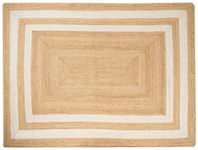 Jutový koberec 300 x 400 cm béžový GEMEREK Beliani