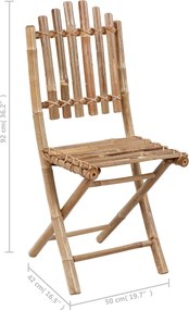 vidaXL Skládací zahradní židle s poduškami 2 ks bambus [3064002] Barva: Modrá