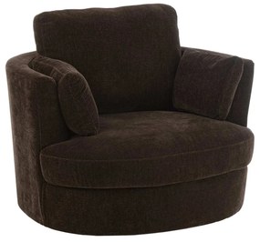 Tmavě hnědé relaxační křeslo Swivel - 100*109*89cm