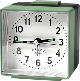 LAVVU Zelený budík SWEEP s plynulým chodem - 3 ROKY ZÁRUKA! LAS3063