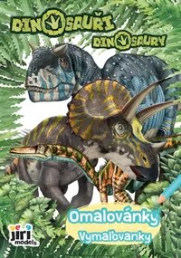 JIRI MODELS Omalovánka Dinosauři / A5 / 9 černobílých + 9 barevných ob