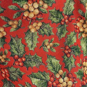 SCANquilt ubrus BONA LUREX cesmína červenozelená 130 x 180 cm