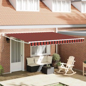 Stahovací markýza Žlutá a oranžová 400 × 350 cm 3330743