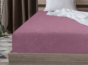 Fleecové napínací prostěradlo MOLTON purpurové 90 x 200 cm