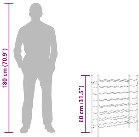 vidaXL Marketos Stojan na víno na 48 lahví černý kov