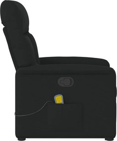 Zvedací masážní polohovací křeslo černé textil 3303044
