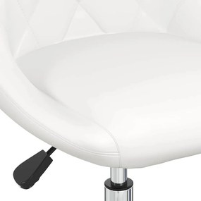 Otočné jídelní židle 2 ks bílé umělá kůže 335199