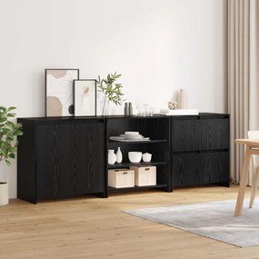 Servírovací skříň 3 ks Černý dub 70 x 41 x 75 cm 3393157