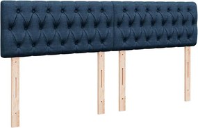 Box spring postel s matrací modrá 200x200 cm textil 3287188