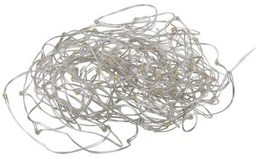 TWINE LIGHTS Světelný řetěz  s USB 100 světel - stříbrná