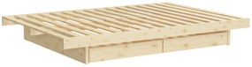 OnaDnes -20% Dřevěná dvoulůžková postel Karup Design Kanso 160 x 200 cm s úložným prostorem