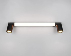 Matně černé LED nástěnné svítidlo Enrico – Trio