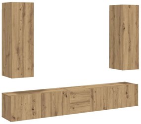 Nástěnné TV skříňky 5 ks dub artisan kompozitní 3328960