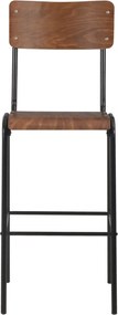 Barové židle - masivní překližka a ocel | 4 ks